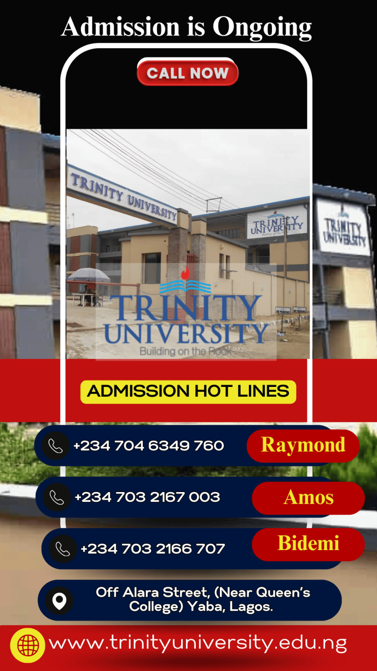 Discover the Diverse Programs at Trinity University, Yaba, Lagos – Trinity University Website
