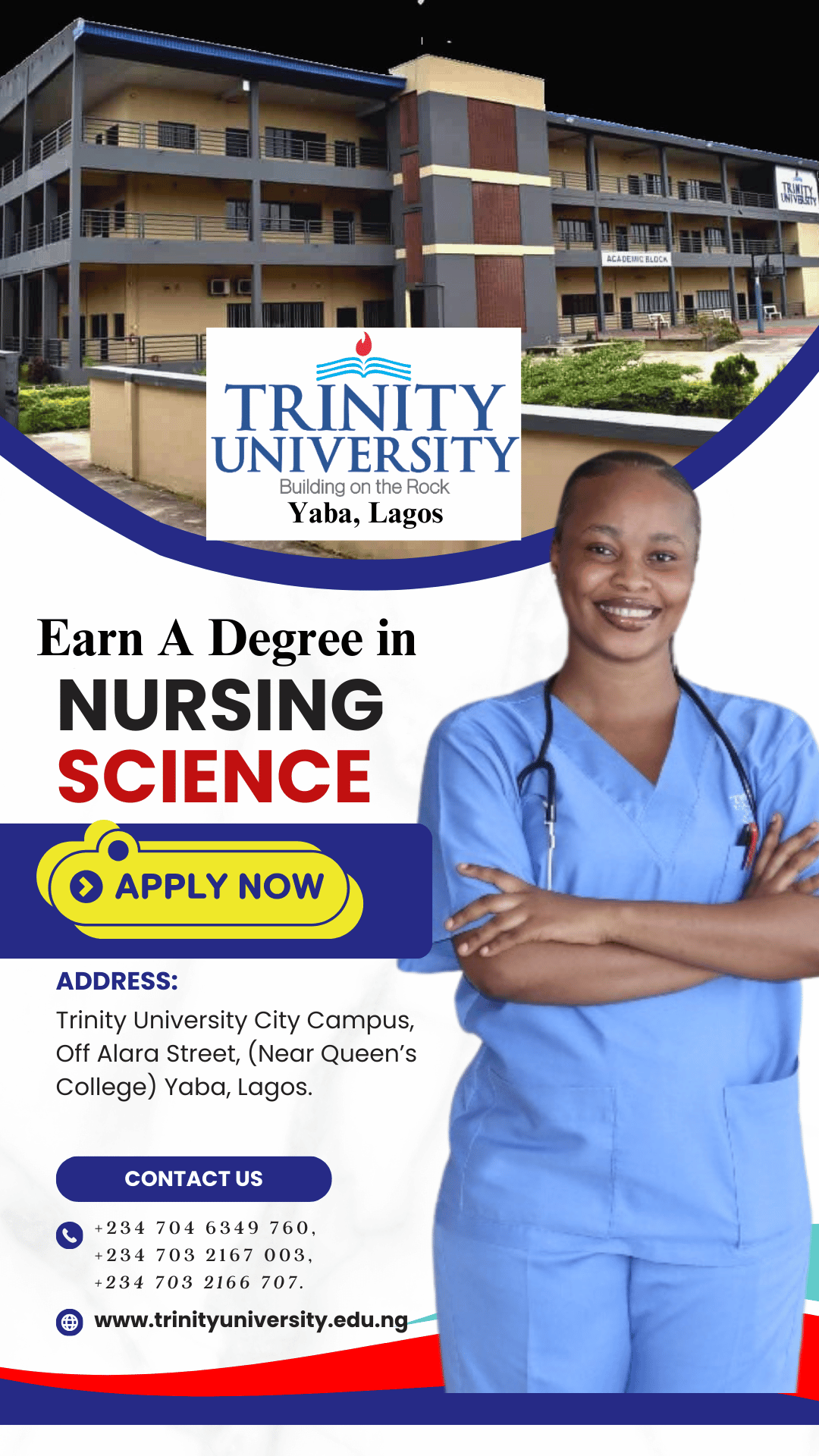 B.NSc in Nursing Science at Trinity University, Yaba, Lagos – Trinity ...