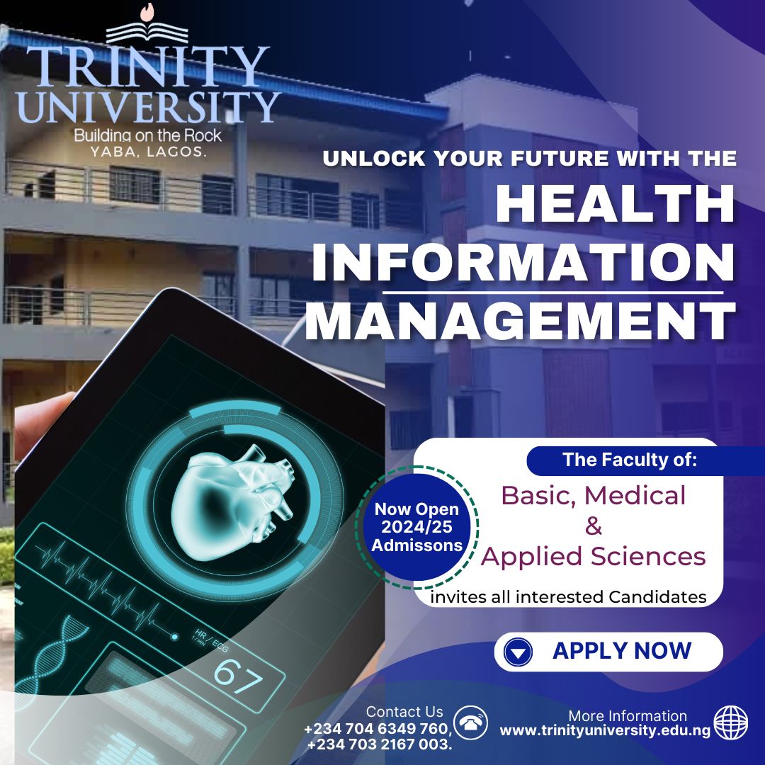 Health Information Management at Trinity University, Yaba, Lagos ...